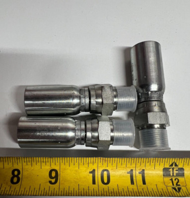 Lot of 3) MPX-06-06 Gator Hydraulic Crimp Fitting 3/8" Hose x 3/8" Male ...