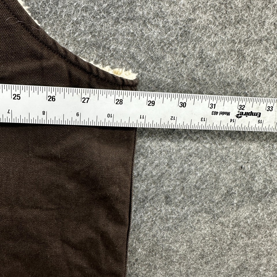 Forge Workwear Vest Mens 2XL XXL Brown Full Zip Sherpa Lined Canvas ...