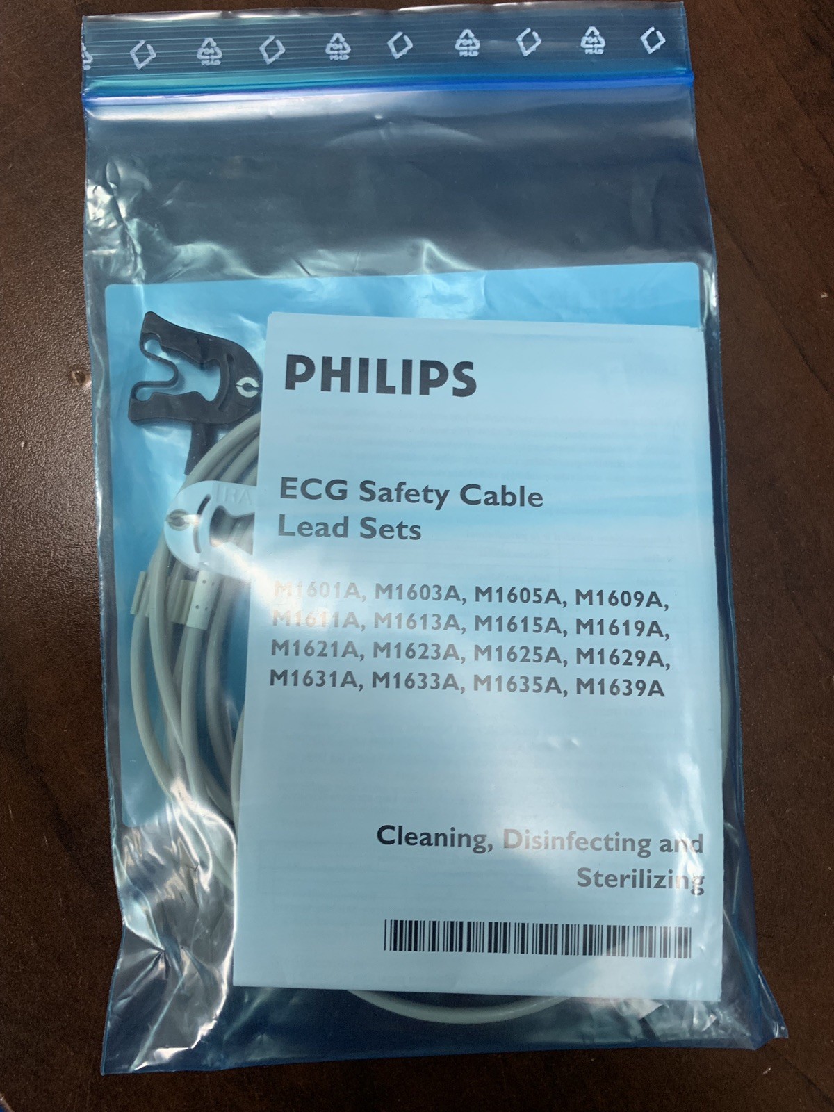 Philips New OEM M1603A 3 Lead ECG Safety Cable Lead Set | eBay