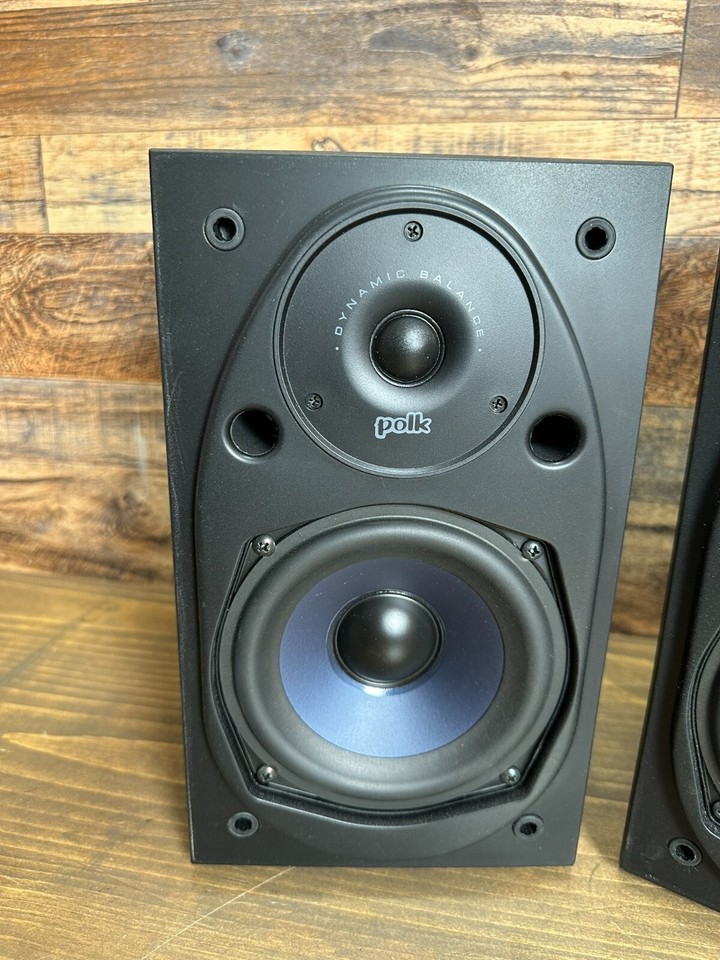 Polk Audio RT15 Bookshelf Speakers Black HIFI Pair | eBay