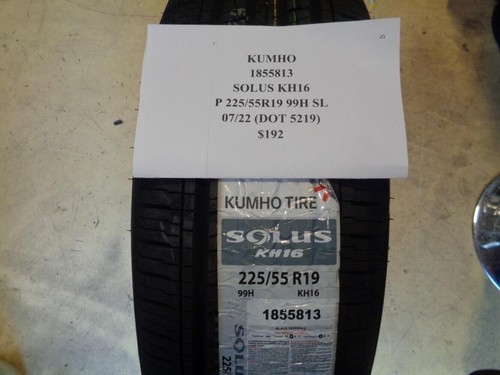 1 NEW TIRE KUMHO SOLUS KH16 225 55 19 99H SL 1855813 | eBay