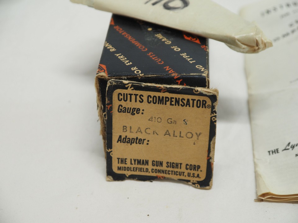 Vintage Lyman 410 Ga. Cutts Compensator Body Alloy Black + Box + Wrench ...