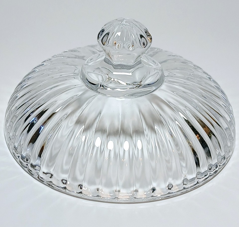 Godinger Dublin Crystal Collection Cut Glass Biscuit Barrel Lidded ...