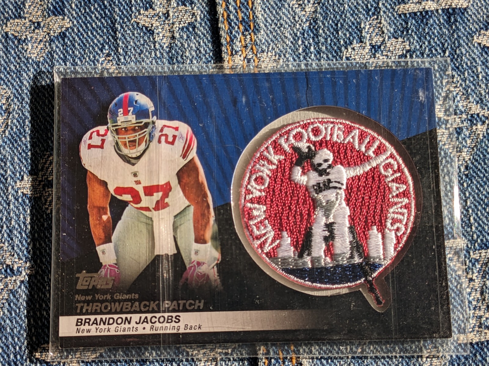 2010 Topps Throwback Patch Brandon Jacobs | eBay