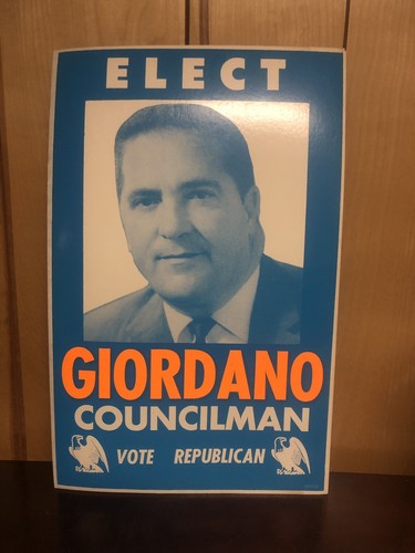 Vintage Political poster - 'Vote Republican” 22x14 Elect Giordano | eBay