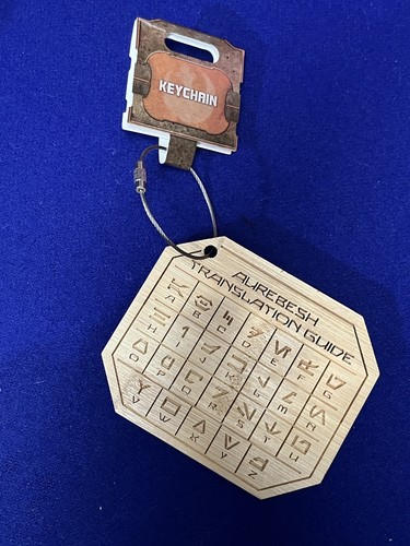 2022 Disney Parks Aurebesh Translation Guide Keychain Star Wars Galaxy ...