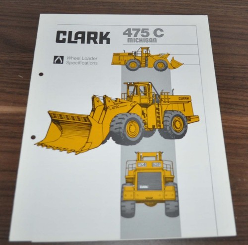 Clark Michigan 125C Wheel Loader Specifications Brochure Prospekt | eBay
