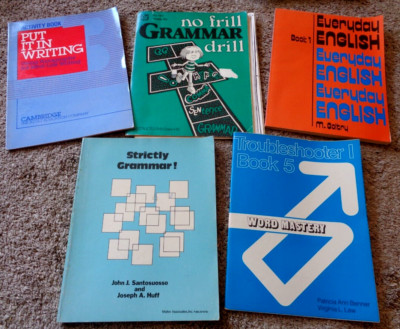 Lot of 5 Adult Basic Education Workbooks - Writing, Grammar, English ...