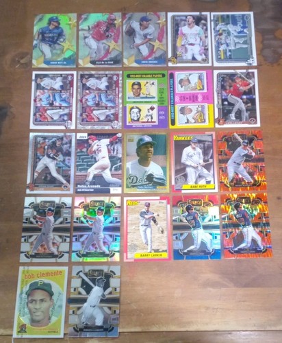 22 Assortment Of Baseball Cards Lot. Base Cards/Inserts/Rcs. Ace's Misc ...