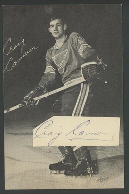 CRAIG CAMERON (1945-2012) autograph cut on postcard | St. Louis Blues ...
