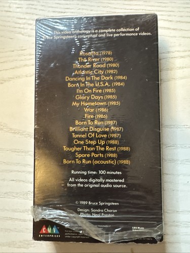 Bruce Springsteen The Complete Video Anthology 1978/88 (VHS, 1989, CMV ...
