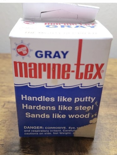 Marine Tex Epoxy Putty Repair Gray 2oz. Aluminum Wood Fiberglass Boat ...