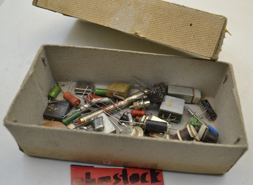 A box with various old radio components #2 - vintage parts made in the ...