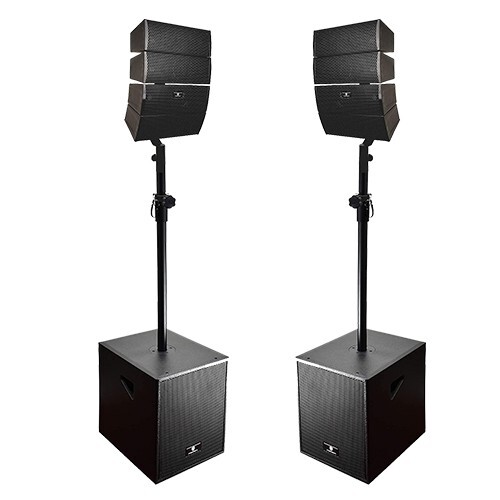 Proreck Club 3000 12-Inch 4000w PA Speaker System Combo Set For Church ...