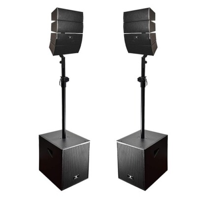 Proreck Club 3000 12-Inch 4000w PA Speaker System Combo Set For Church ...