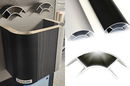 Campervan Furniture Black/Silver Large Radius Aluminium Corner Profile ...