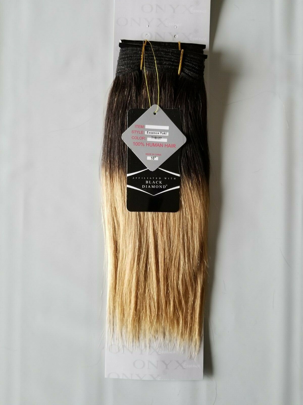 ONYX Black Diamond 100% Human Hair Natural Essence Yaki Weave Extension ...