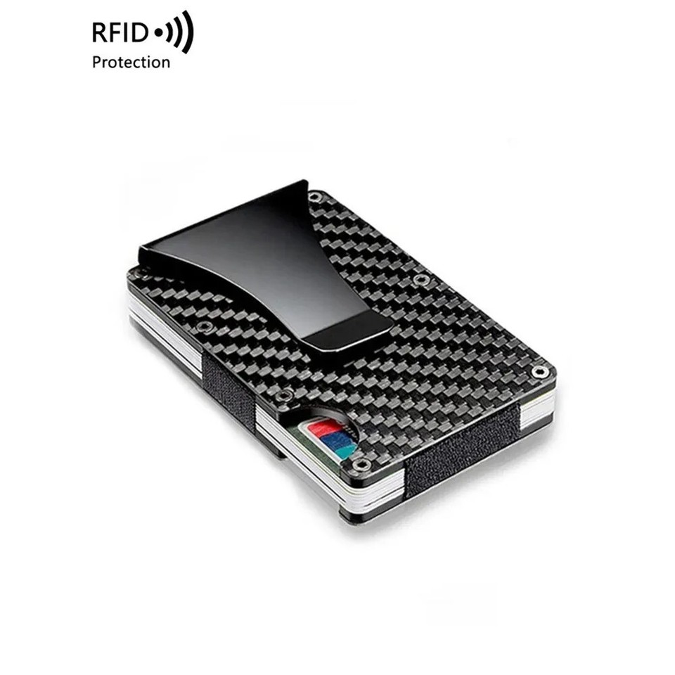RFID Blocking Slim Money Credit Card Holder Clip Wallet Card ID Holder ...