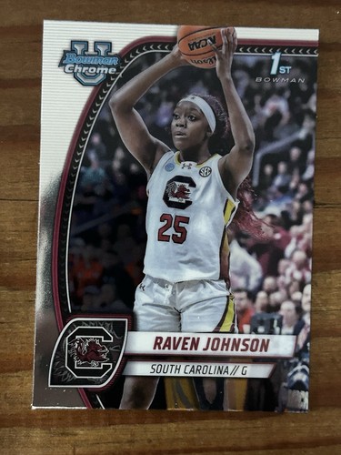 2024-25 Bowman Chrome University Basketball #60 Raven Johnson, South ...