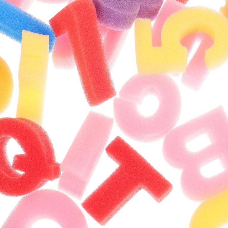 Kids Painting Sponge Set Alphabet Letter and Number Foam Stamps Numbers ...