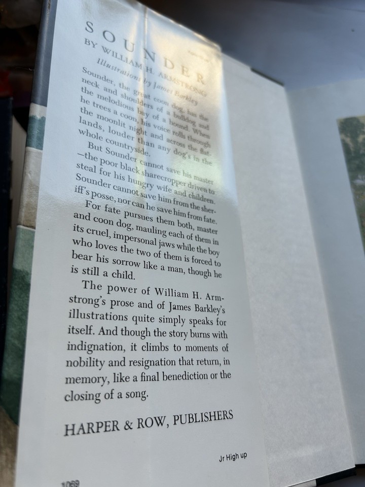 Sounder : A Newbery Award Winner by William H. Armstrong (1969 ...