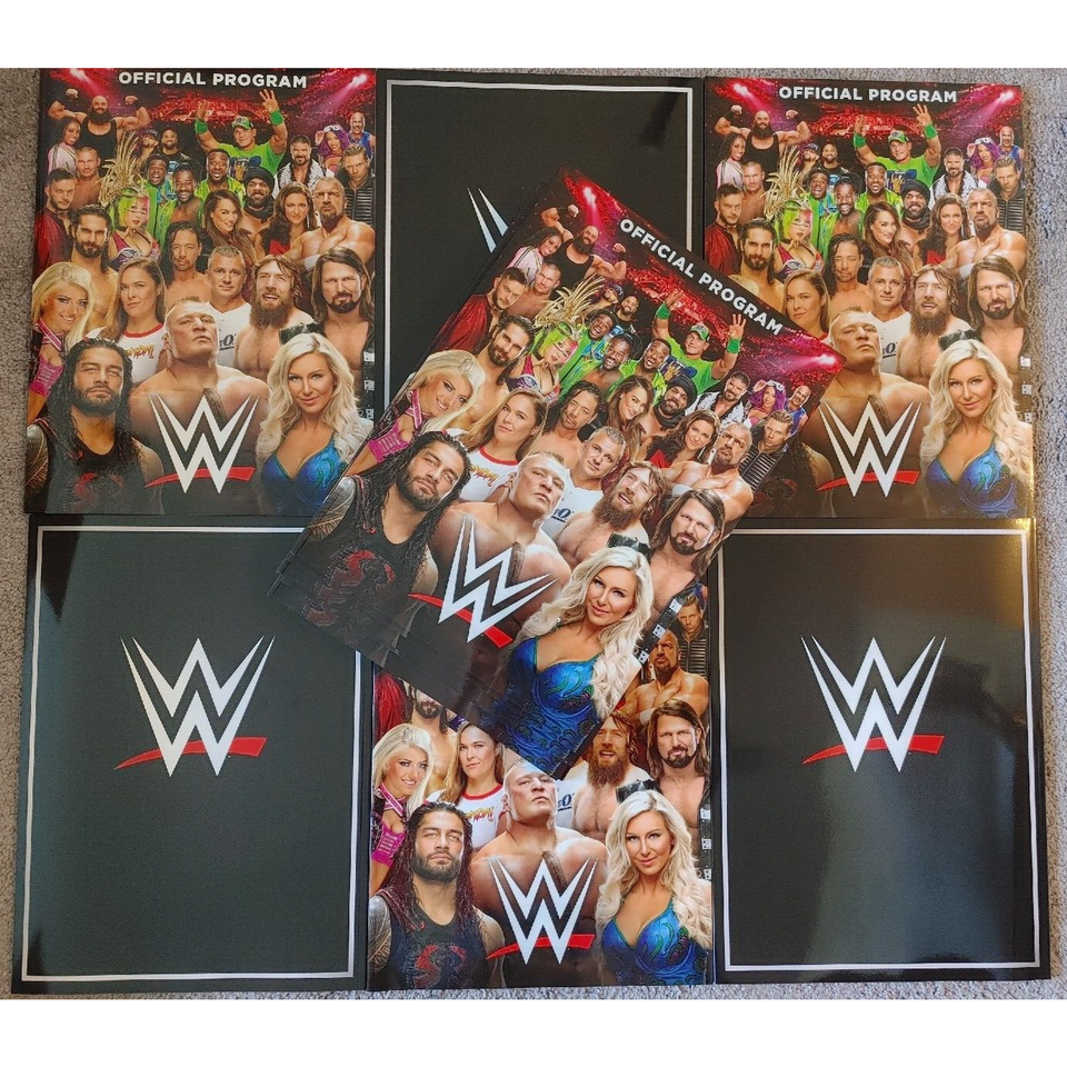 Brand New Lot of 15 SAMPLE WWE 2018 Official Programs RARE RAW ...
