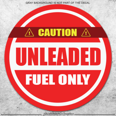 Unleaded Fuel Only sticker decal gas label tank vinyl weatherproof gas ...