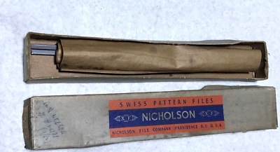 Lot of 2 Nicholson X.F. swiss pattern 6" #0 cut round straight files ...
