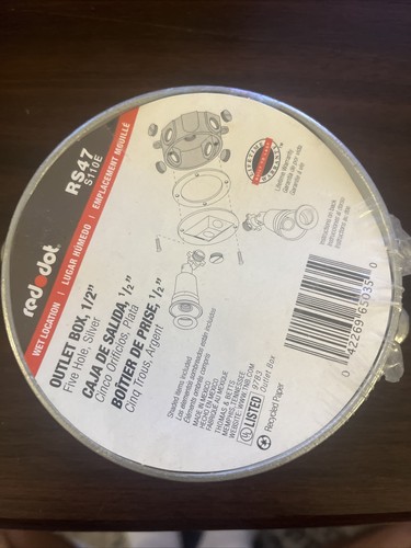 Red Dot 1/2" 5 Hole Outlet Boxes "Wet Location" RS-47 with LUG | eBay