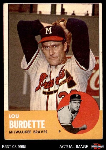 1963 Topps #429 Lew Burdette Braves 3 - VG | eBay