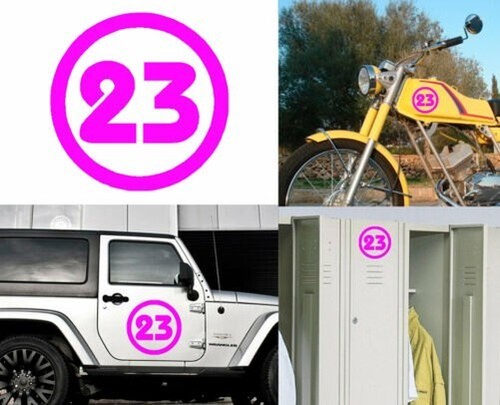 Number 23 Sticker Vinyle Cut, Autocollant Vinyle Coupe Numéro 23 v2b | eBay