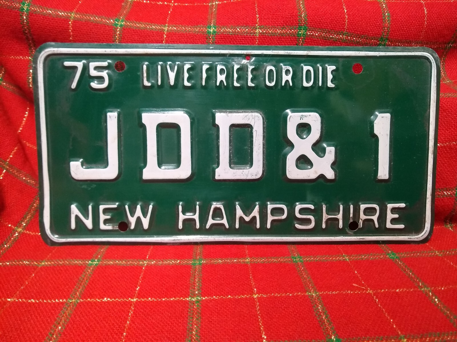 NH Vanity License Plate Vintage 1975 Initials Or Junior Dinner Dance ...