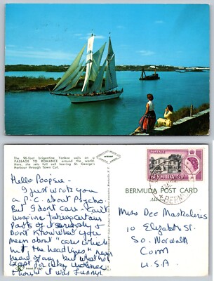 Brigantine Yankee Sailing St Georges Harbour Bermuda Postcard | eBay