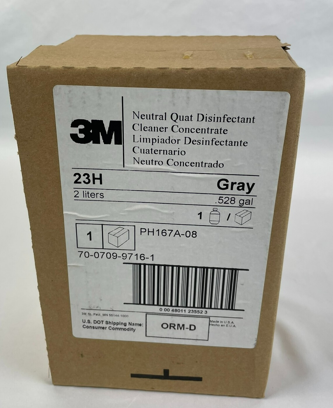 c/s 6) 3M 23H Neutral Quat Disinfectant Cleaner Concentrate 2L Expired ...