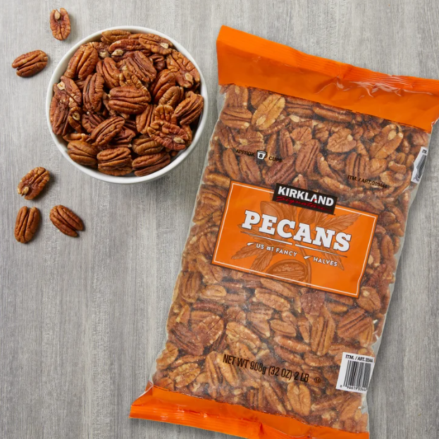 Kirkland Signature Pecan Halves 2 lbs Fresh Premium Bulk Nuts Kosher ...