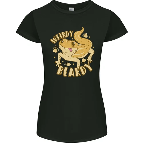 US Weirdy Beardy Funny Bearded Dragon Women's Petite Cut T-Shirt- | eBay