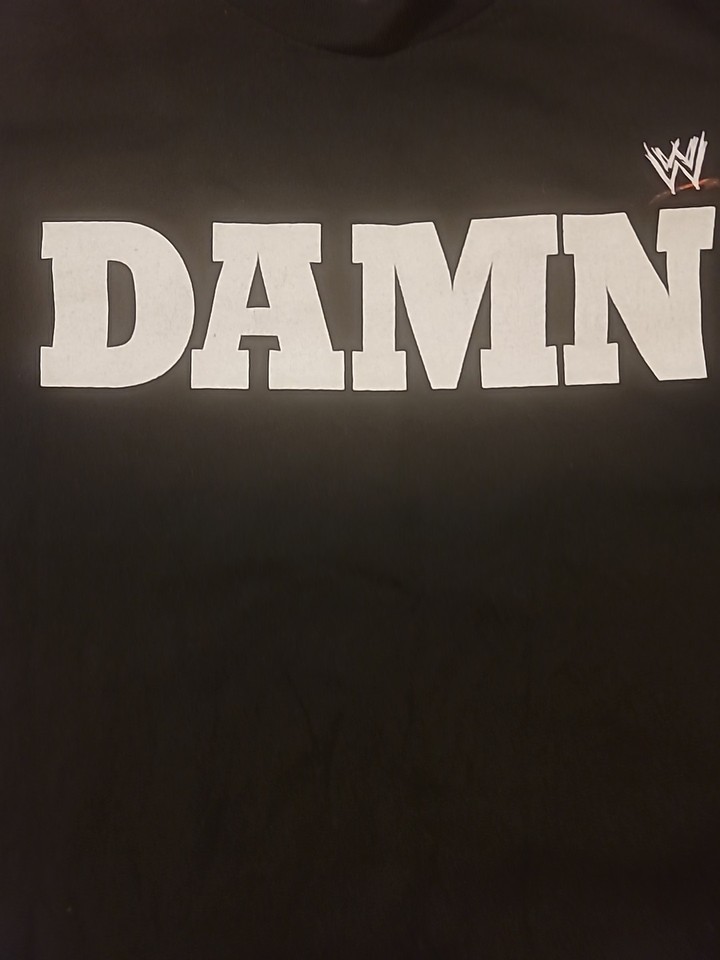 Wwe Authentic Damn Shirt Adult Xl Black Short Sleeve Shirt Ron Simmons ...