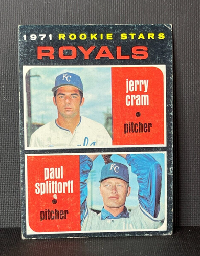 1971 TOPPS # 247 ROOKIE STARS JERRY CRAM PAUL SPLITTORFF KANSAS CITY ...