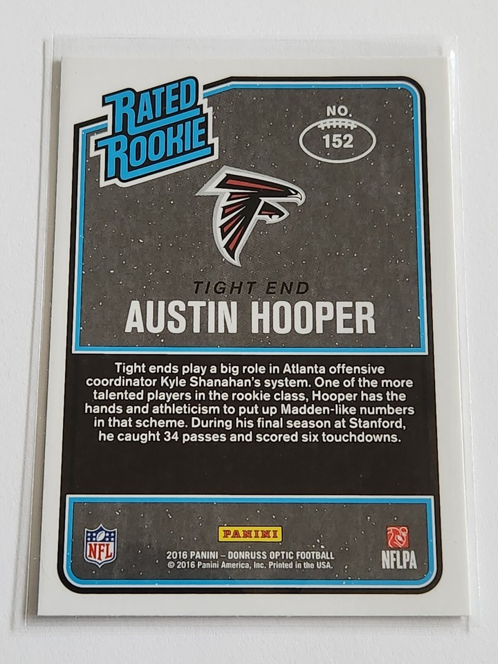 2016 PANINI FOOTBALL AUSTIN HOOPER RATED ROOKIE CHROME CARD #152 | eBay