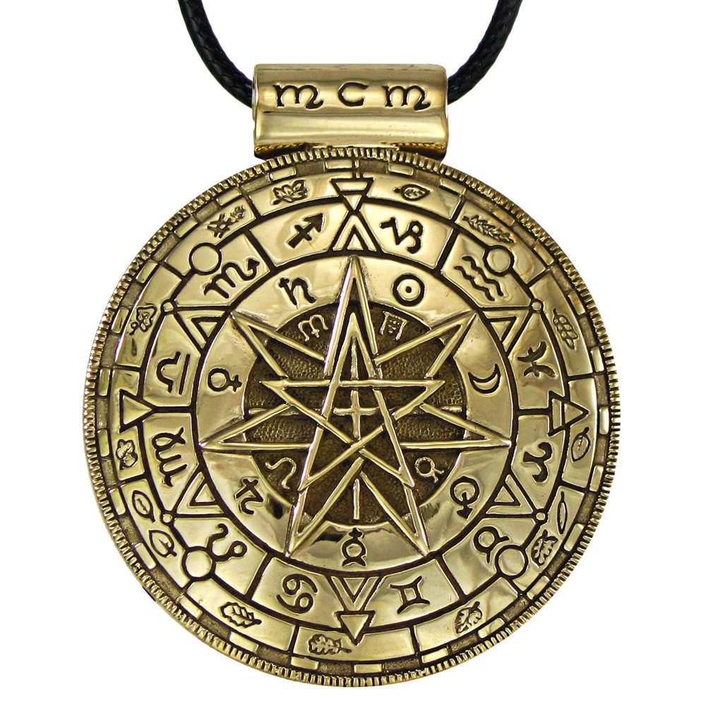 Large Bronze Magic Circle - Oboron Zell - Wicca Pagan Alchemy Pendant ...