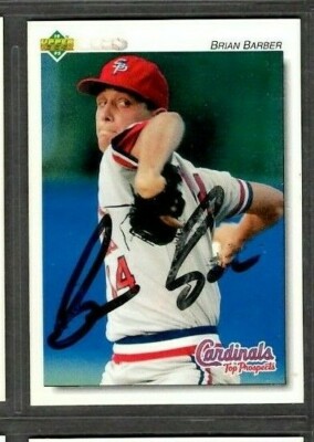 1992 Upper Deck #178 Brian Barber St. Petersburg Cardinal Signed ...