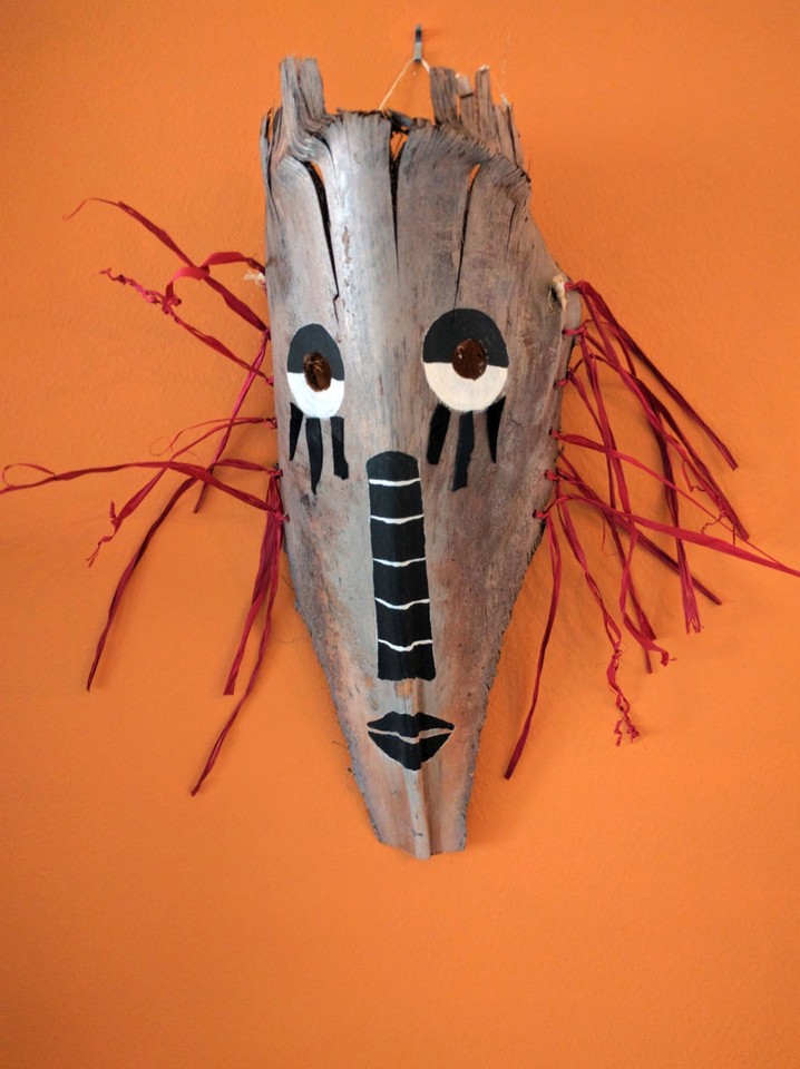HAND PAINTED PALM TREE FROND MASK PALM FROND ART | eBay