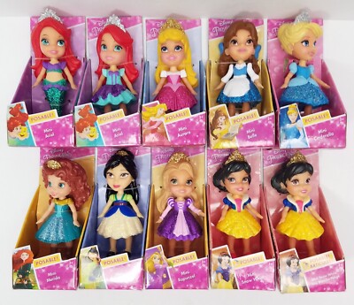 Disney Princess Mini Poseable Action Figure Doll CHOOSE | eBay