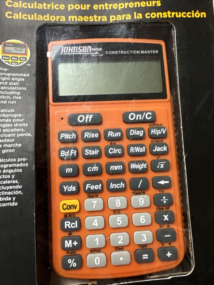 Johnson Construction Master Calculator #CALC-1500 | eBay