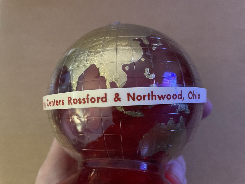 Vintage BOWLING GREEN First National Bank Ohio EARTH GLOBE Figural Coin ...