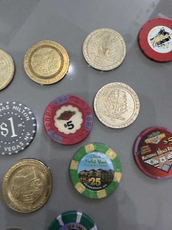 Poker chip Token Collection LOT of 17 | eBay