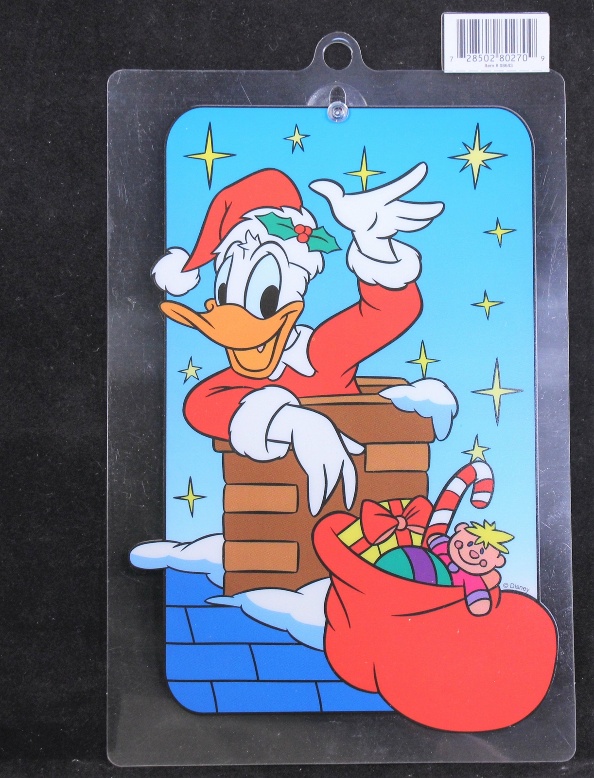 Disney Christmas "Donald Duck" Suction Cup Window Decoration | eBay