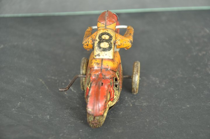 Vintage Wind Up Racer No.8 Acrobet Litho Motorcycle Tin Toy , Japan | eBay