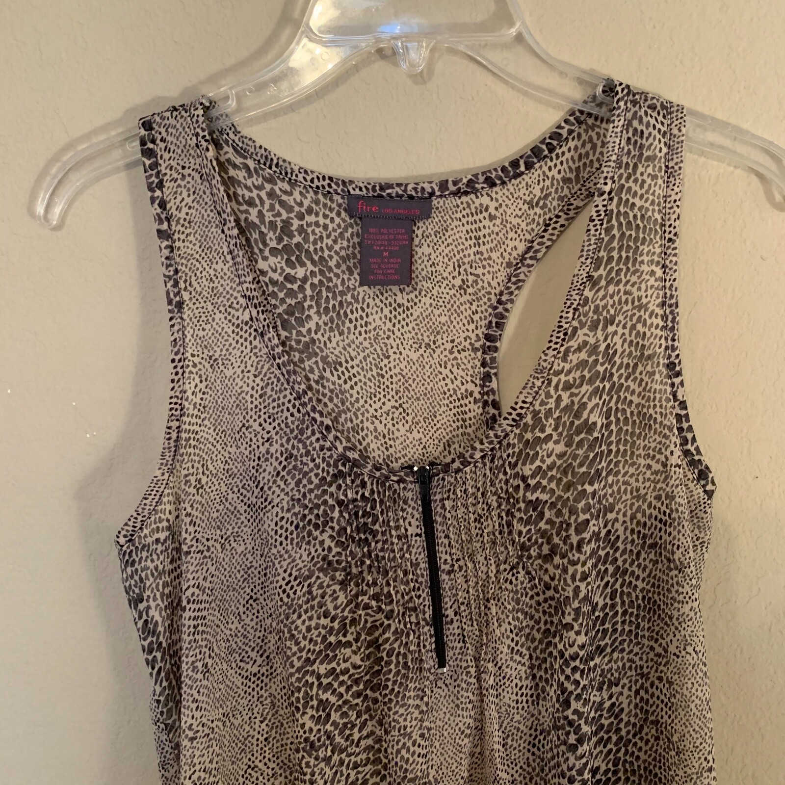 FIRE LOS ANGELES Size Med Boho Sheer Lightweight Snak… - Gem