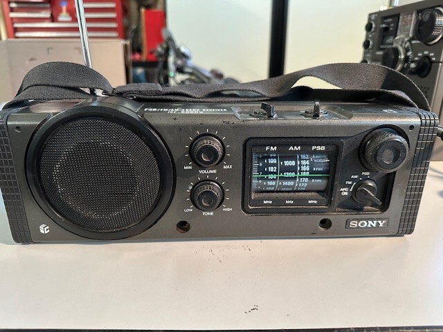Sony ICF-6000W Vintage PSB/FM/AM Radio 3 Band Receiver - Portable Radio ...